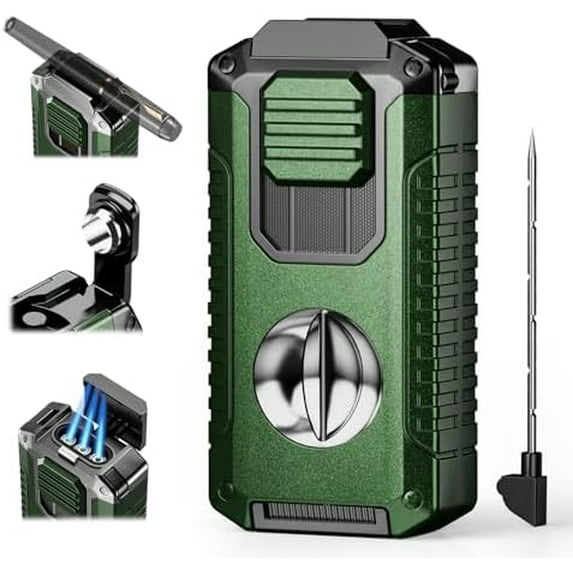 5-in-1 Torch Lighter with Tool, Punch, Holder, and Draw Enhancer Tool ...