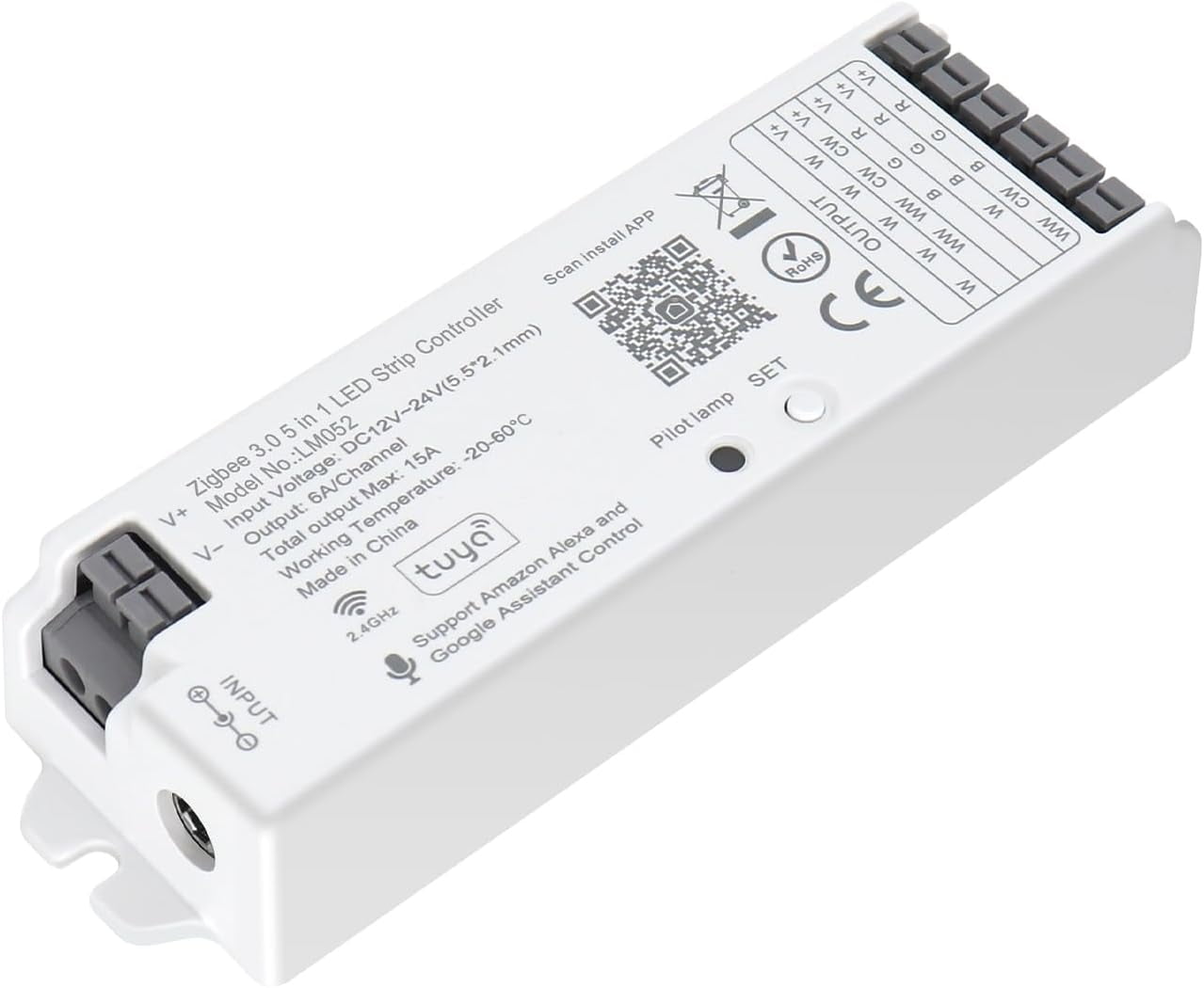 5-in-1 Tuya Zigbee LED Controller, Compatible with Alexa Google ...