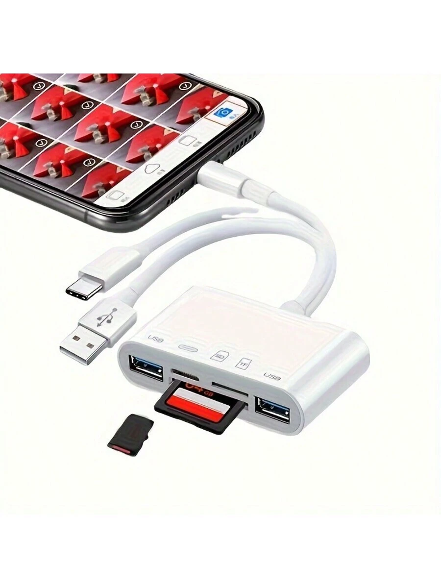 5-in-1 Ultra-Portable Multi-Card Reader - USB OTG Adapter & SD/Micro SD ...