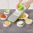 5 in 1 Vegetable Cutter and Cheese Grater, Stainless Steel Adjustable ...