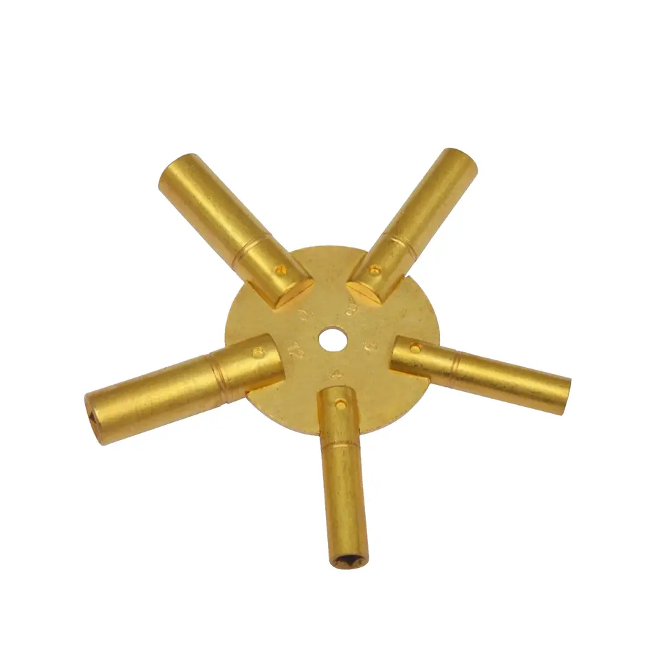 5 in 1 Wall Clock Winding Key with Five-Pronged Even Nos. 4,6,8,10,12 ...