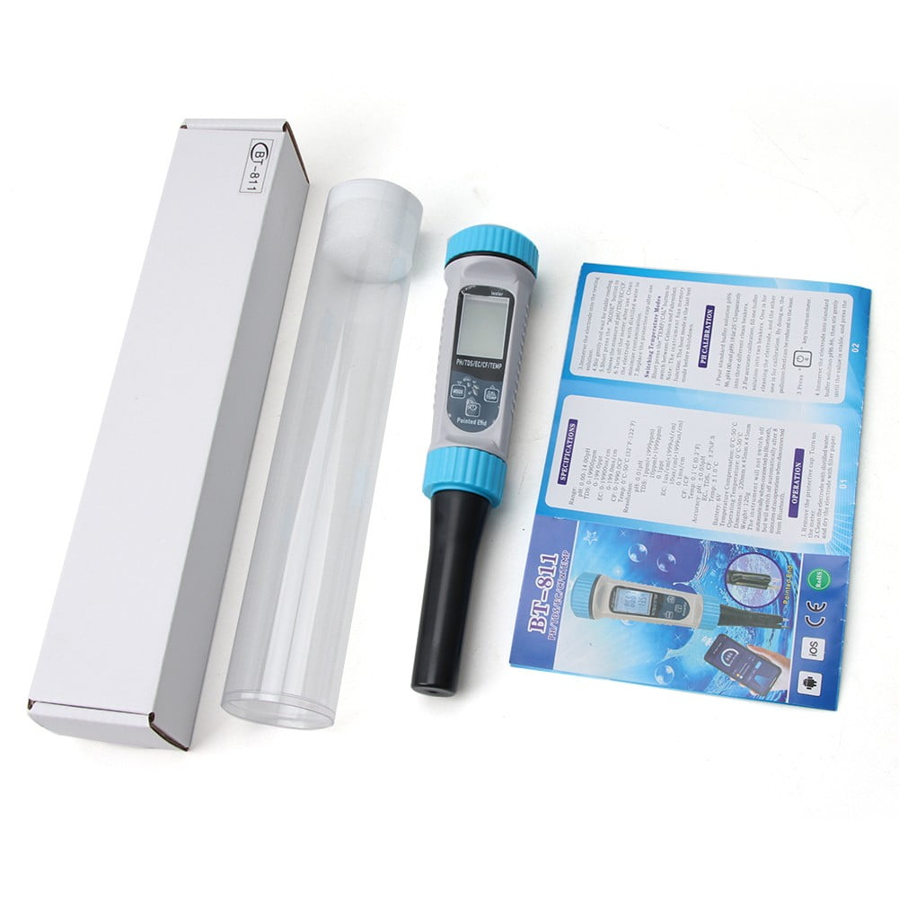 5-in-1 Water Quality Tester with : pH, Temp Meter for Pools ...