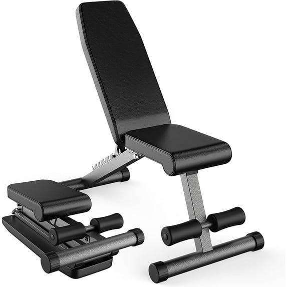 5-in-1 Weight Bench, Adjustable & Foldable for Bench Press, Strength ...