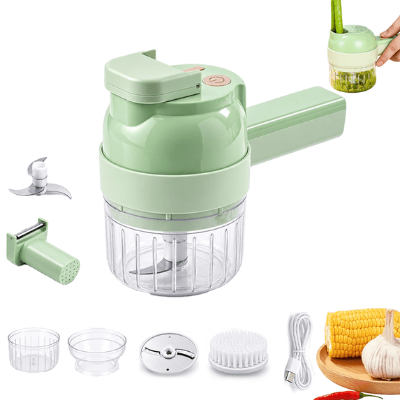 5-in-1 Wireless Electric Vegetable Chopper, Handheld Electric Vegetable ...