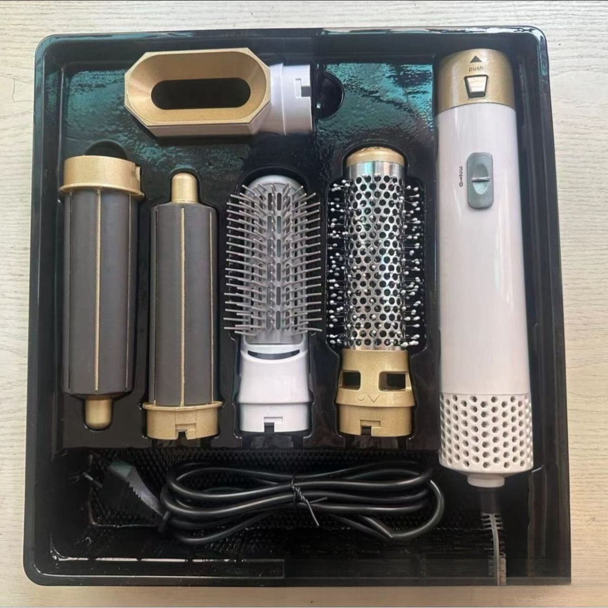 5-in-1 curling iron, hair dryer, curling comb, egg roll curling iron ...