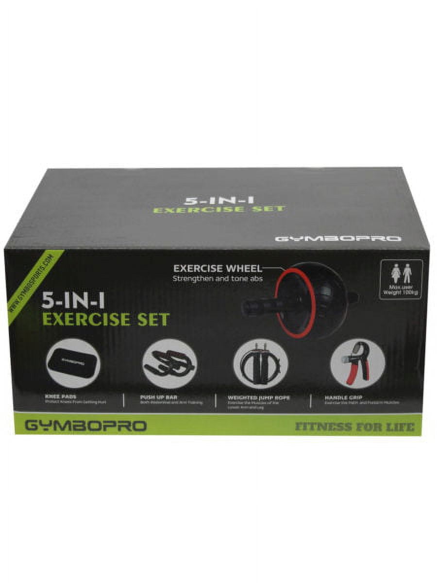 5-in-1 rolling wheel core fitness exercise set (Available in a pack of ...