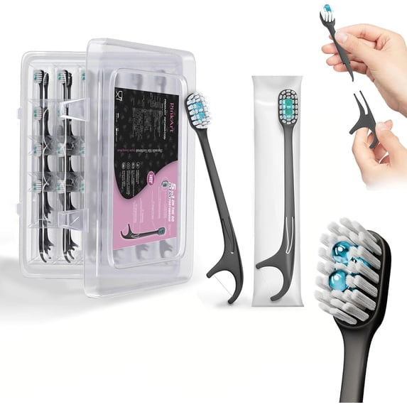 5-in-1 travel toothbrush | Disposable toothbrush with toothpaste ...