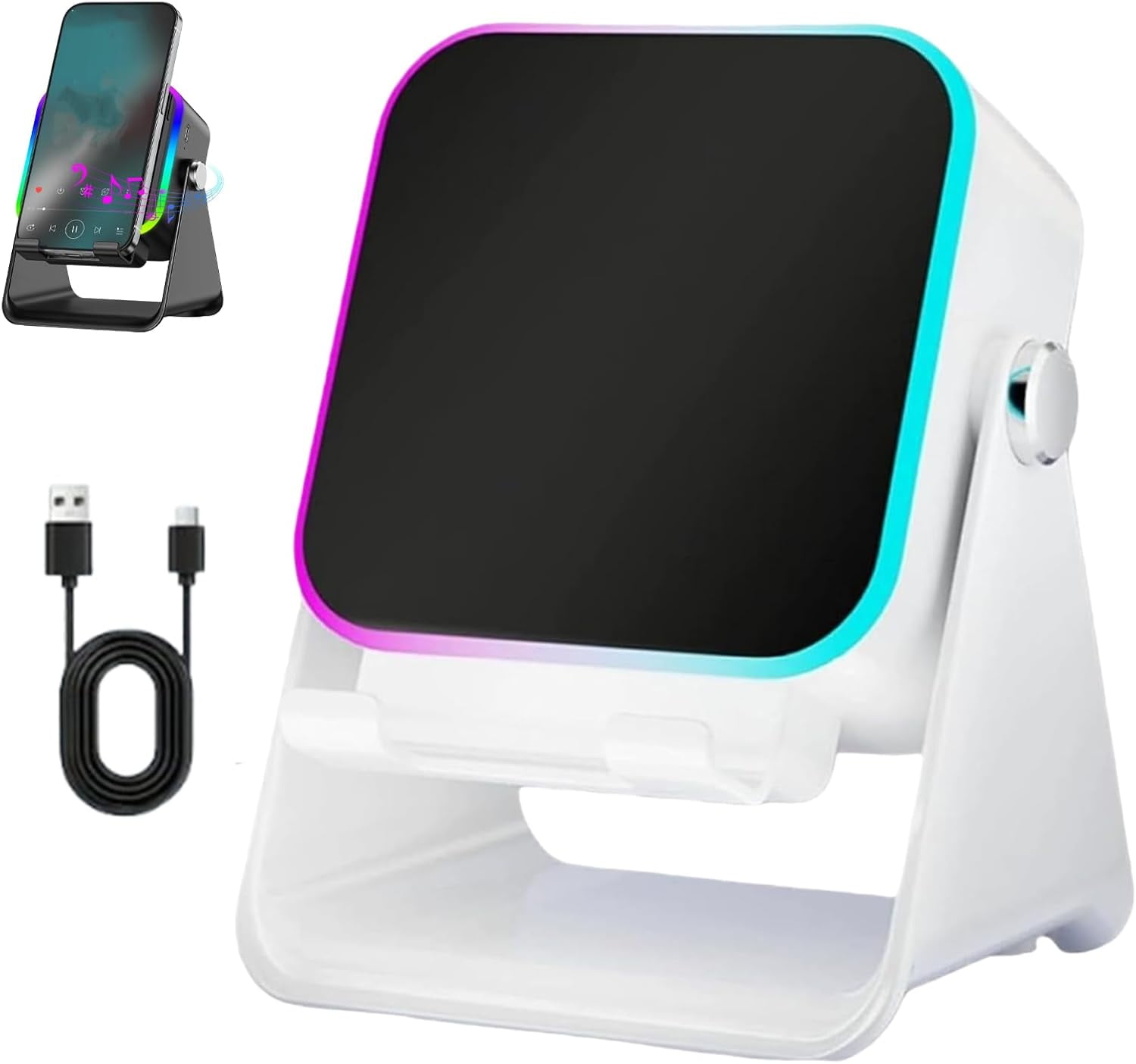 5-in-1 wireless sensor-activated audio speaker stand, 360° cool ...