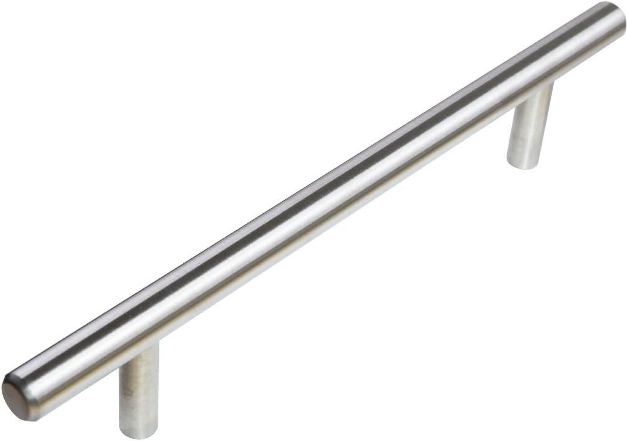 5 in. (127 mm) Stainless Steel Slim-Style Modern Euro Bar Cabinet Pull ...