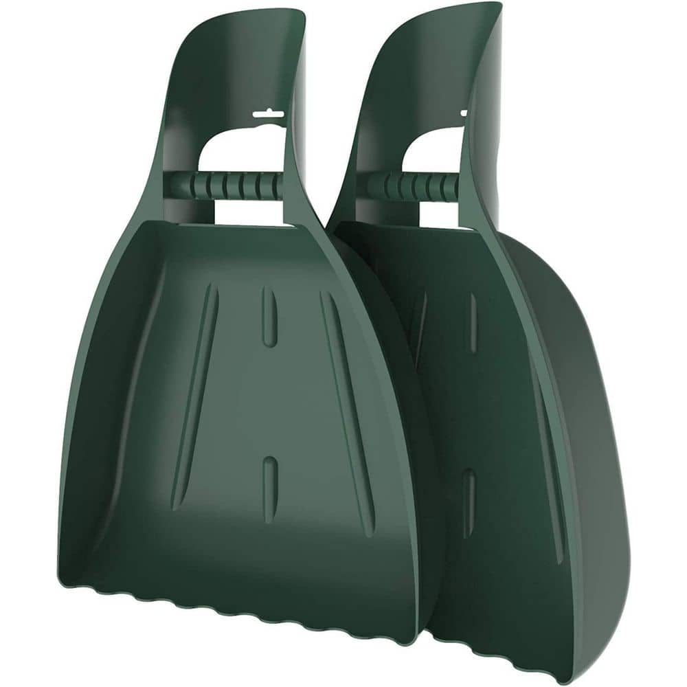 5 in. L Green Handle Garden Leaf Spoon, Lawn and Garden Cleanup Hand ...