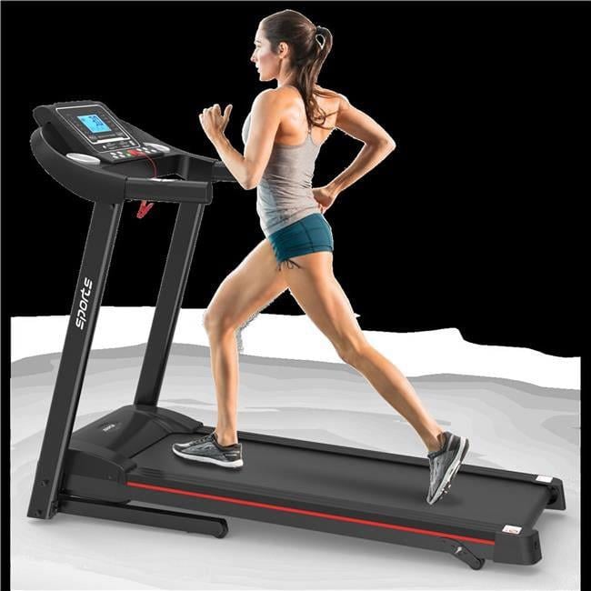 5 in. LCD Screen Bluetooth Music Electric Walking Treadmill Machine ...