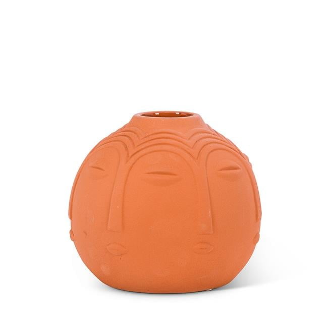 5 in. Multi Color Face Vase, Terracotta - Small - Walmart.com