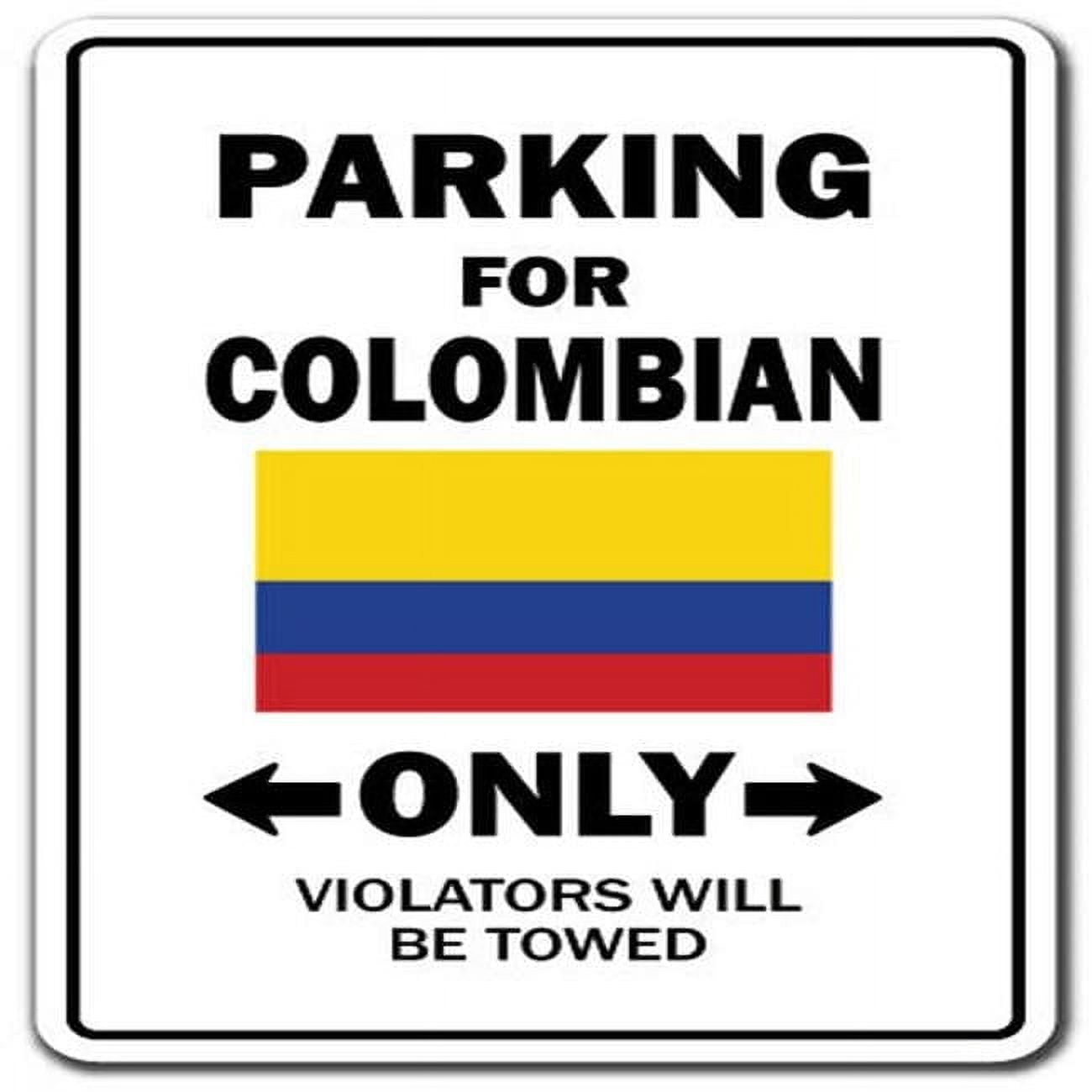 5 in. Parking for Colombian Only Decal - Colombia Flag National Pride ...