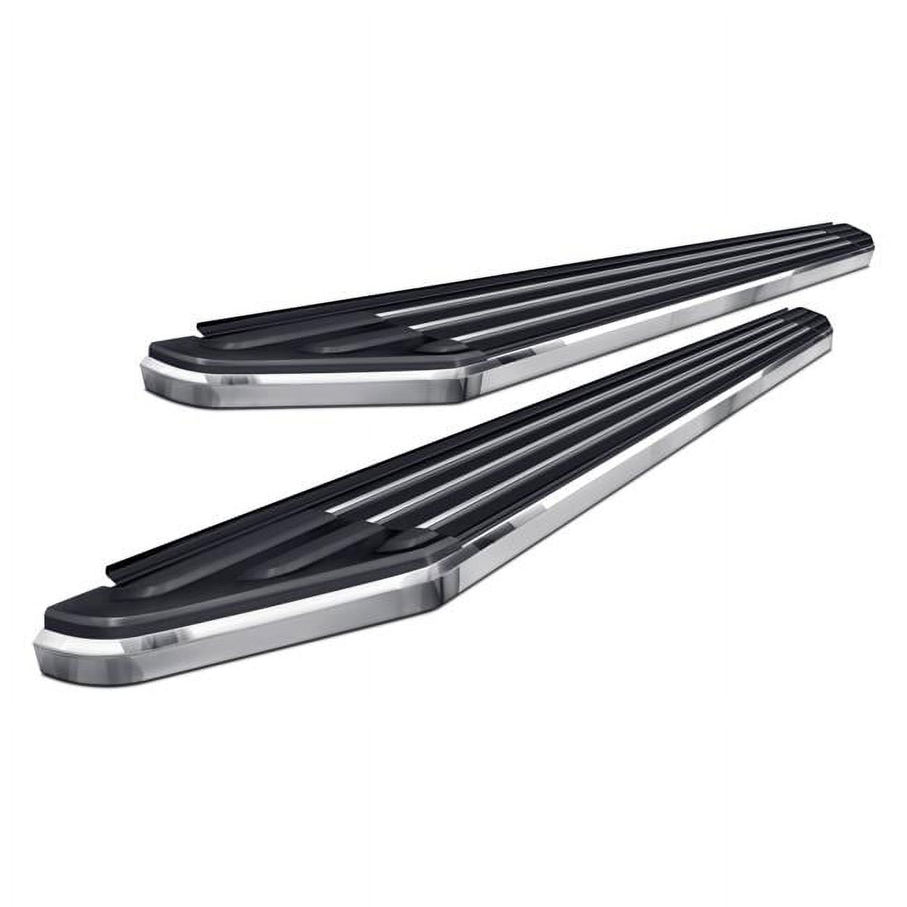 5 in. R11 Series Black Top with Chrome Edge Trim Running Boards for ...