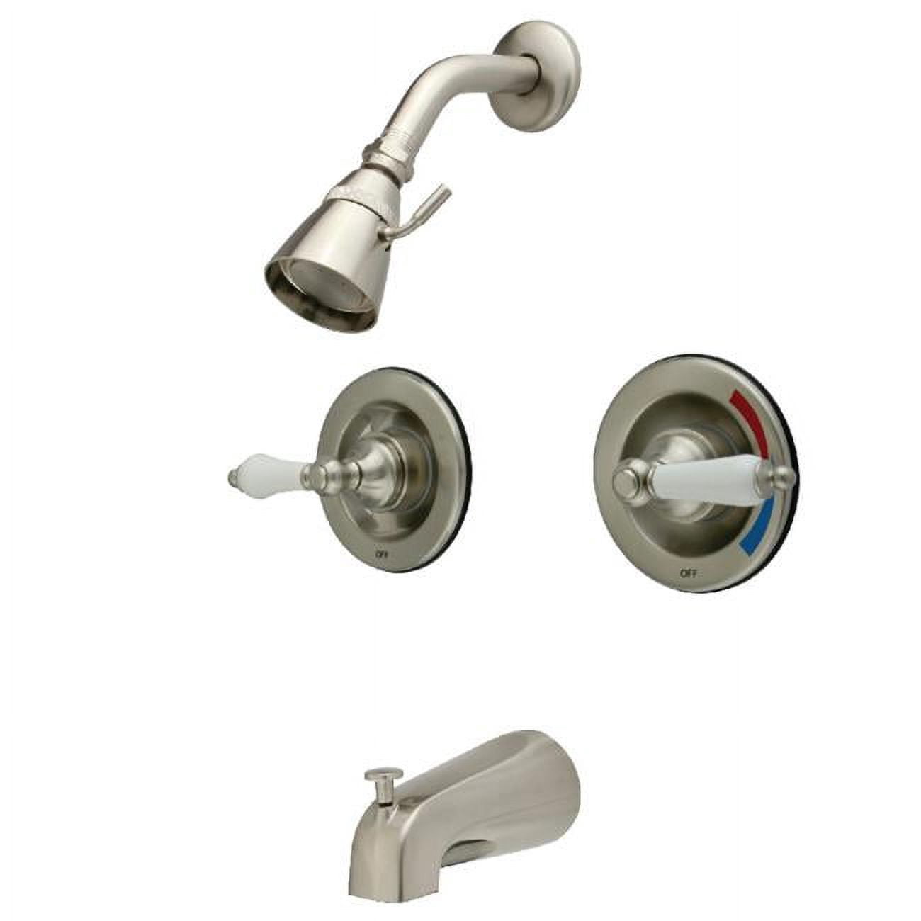 5 in. Vintage Pressure Balanced Two-Handle Tub & Shower Faucet, Brushed ...