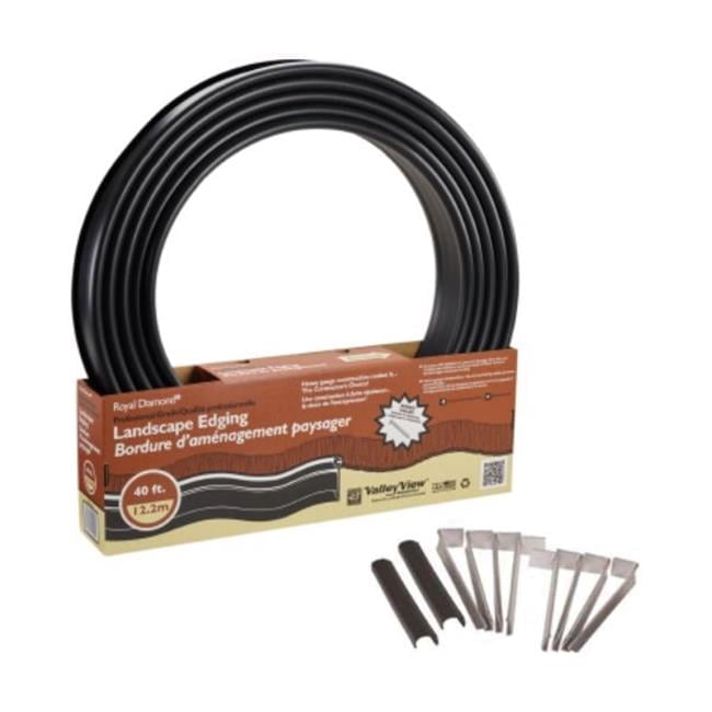 5 in. x 40 ft. Royal Diamond Professional Lawn Edging, Black - Walmart.com