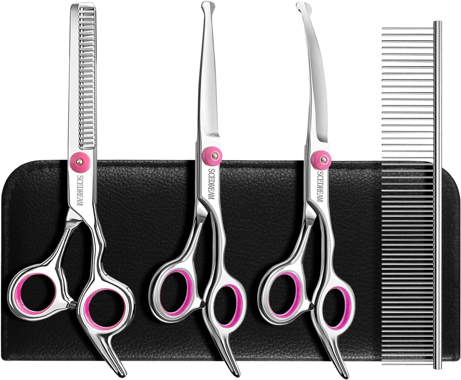 5 in1 Dog Grooming Scissors Kit, Professional Dog Scissors for Grooming ...