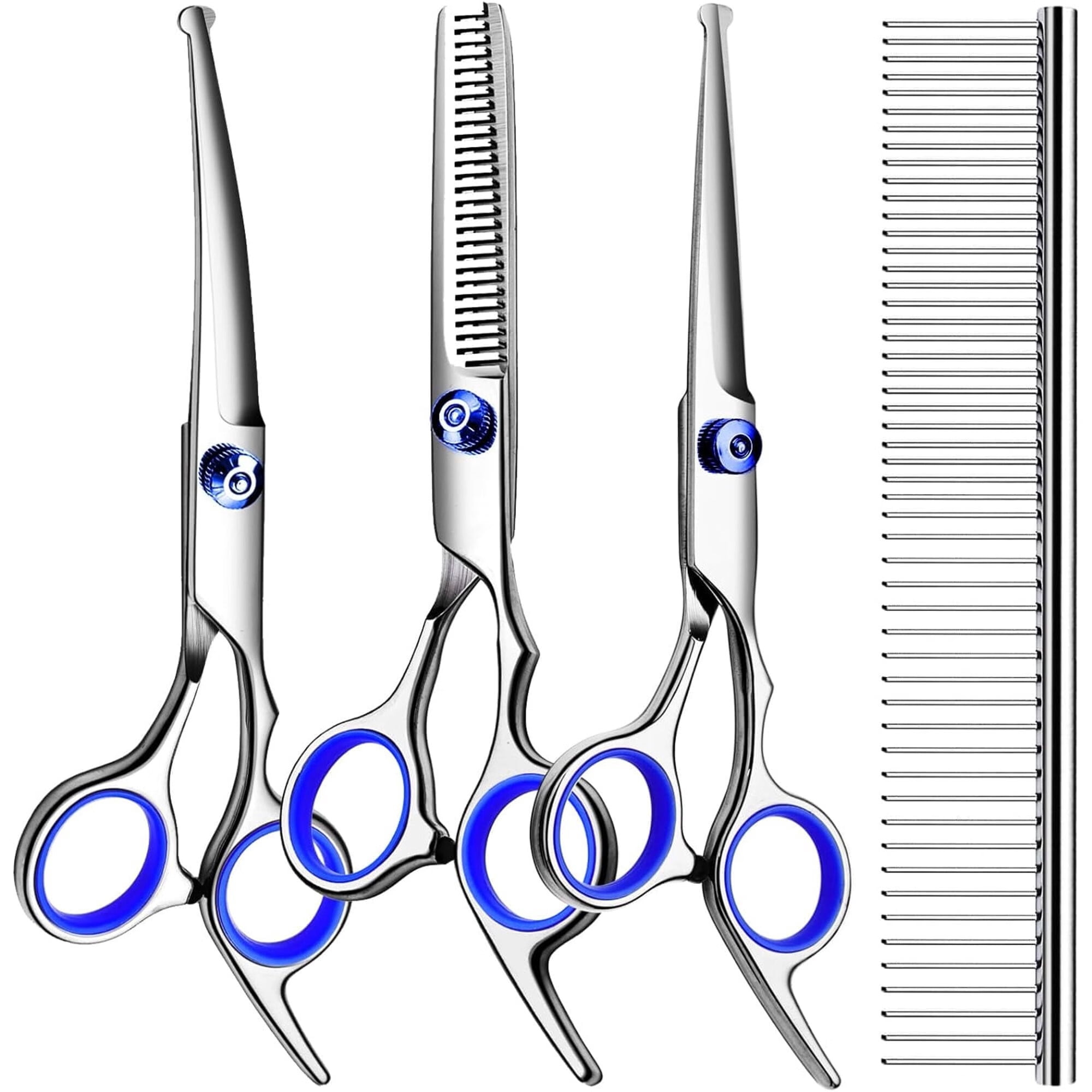 5 in1 Dog Grooming Scissors Kit,Professional Dog Scissors for Grooming ...