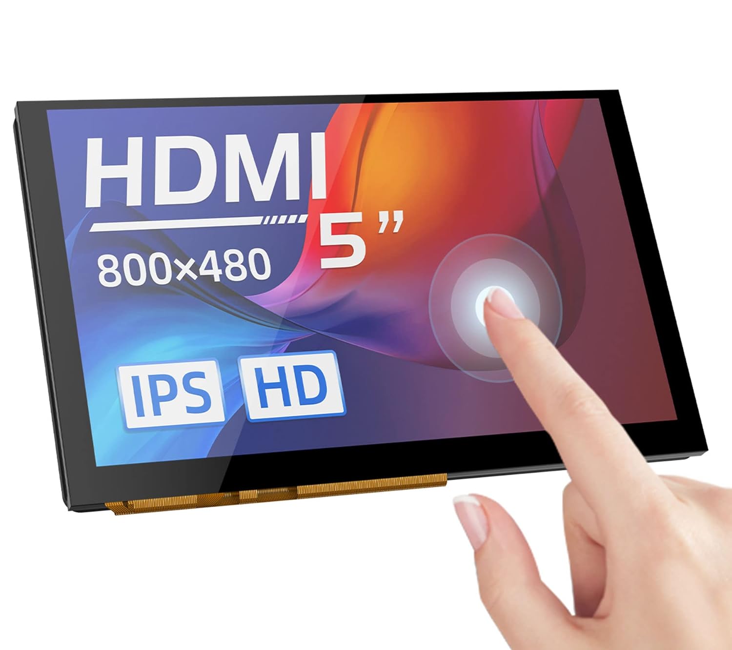 5 inch HDMI Touch Screen Display 800x480, IPS 160° View Angle Monitor ...