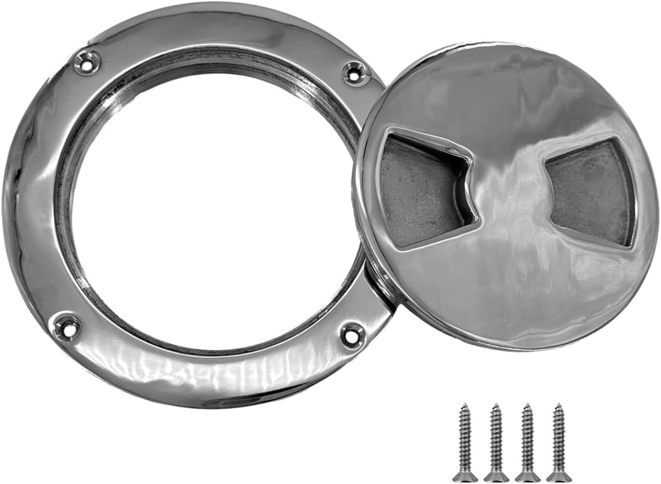 5 inch Hatch Deck Plate 316 Stainless Steel Round Non Slip Inspection ...