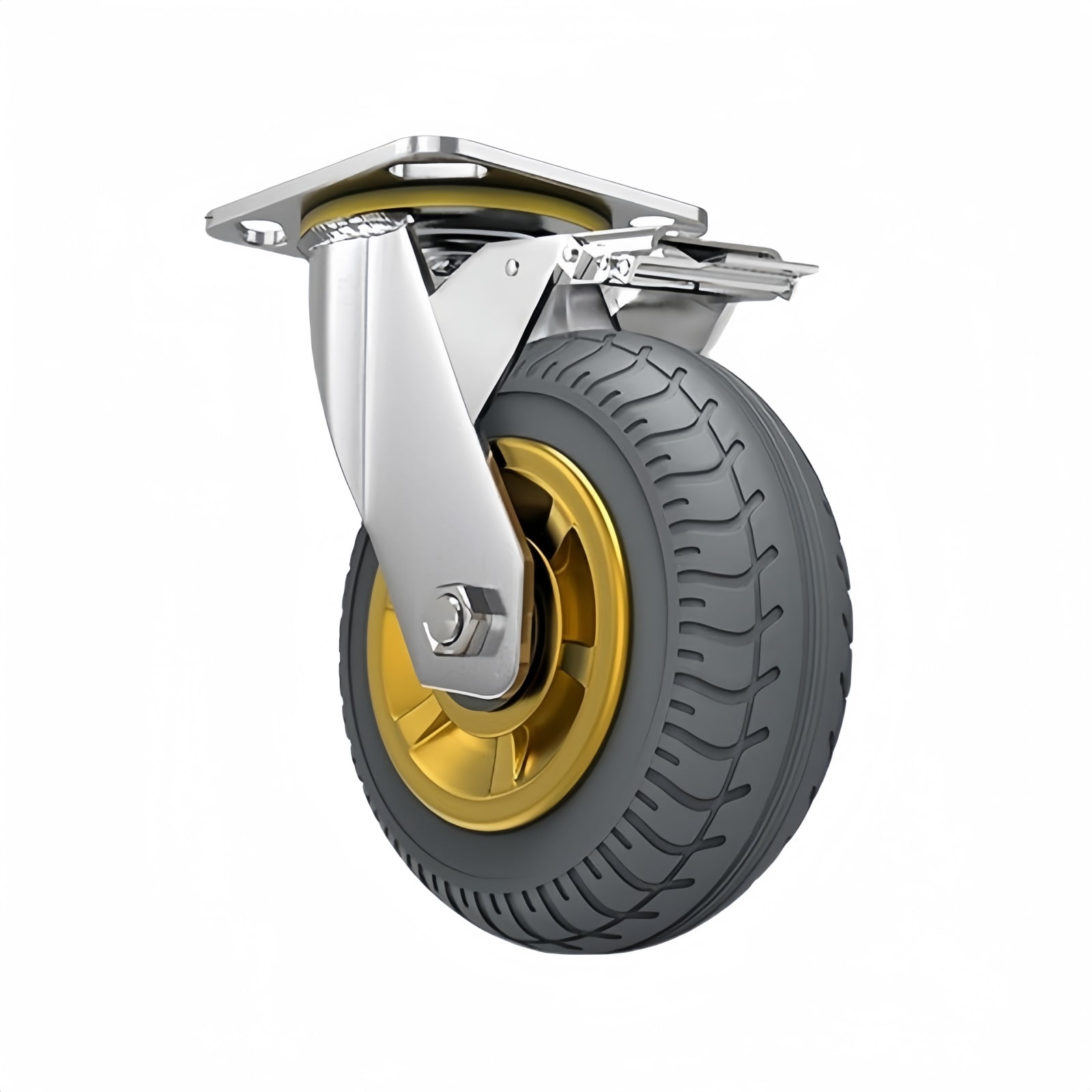 5 inch Heavy Duty Caster, 1 Pack Swivel Caster Silent Double Ball ...