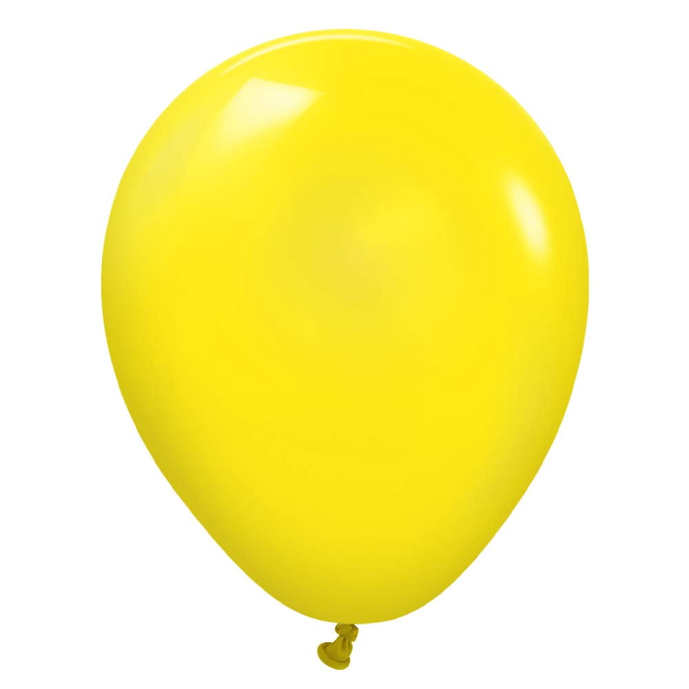 5 inch Kalisan Standard Yellow Latex Balloons (100 Pack) - Party ...