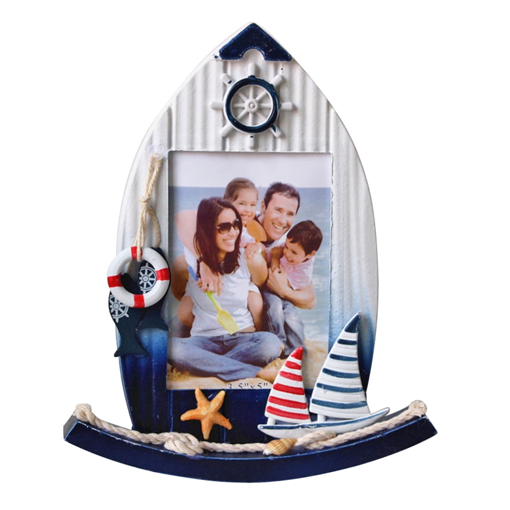 5 inch Modern DIY Wooden Photo Frames Romantic Sea Mediterranean Style ...