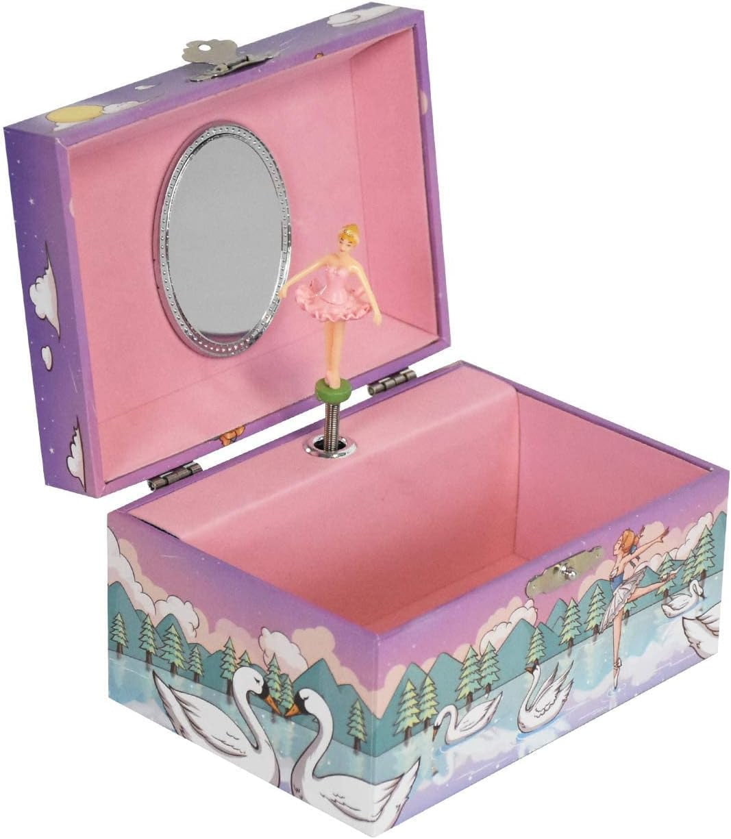 5-inch Music Box, Swan and Ballerina Design, Box, Ballerina Box, Boxes ...
