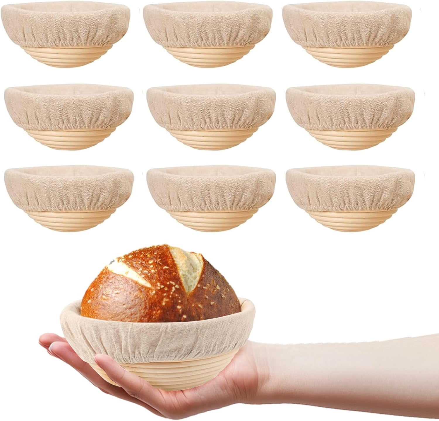 5 inch Round Mini Bread Proofing Basket Sourdough Bread Baking Supplies ...