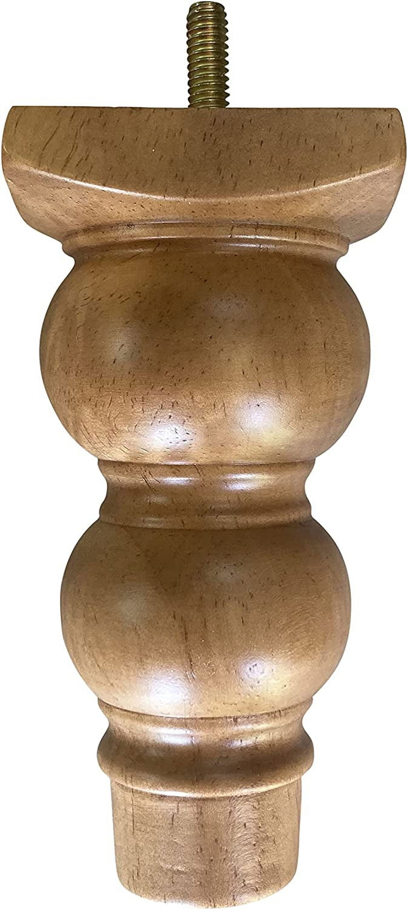 5 inch Sofa Legs, Pack of 4, Wood Furniture Legs Round Couch Legs Light ...