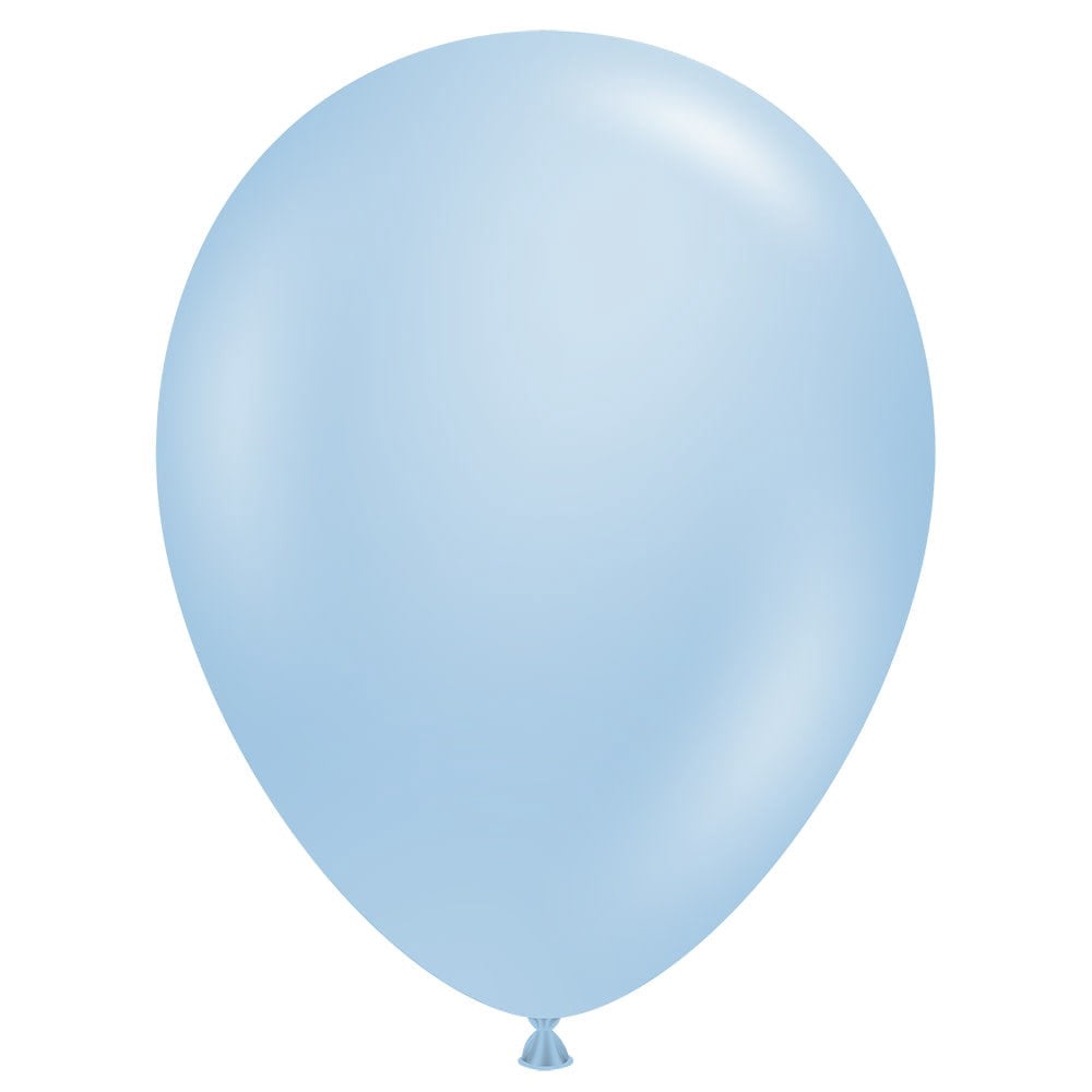 5 inch Tuftex Pearl Sky Blue Latex Balloons (50 Pack) - Party Supplies ...
