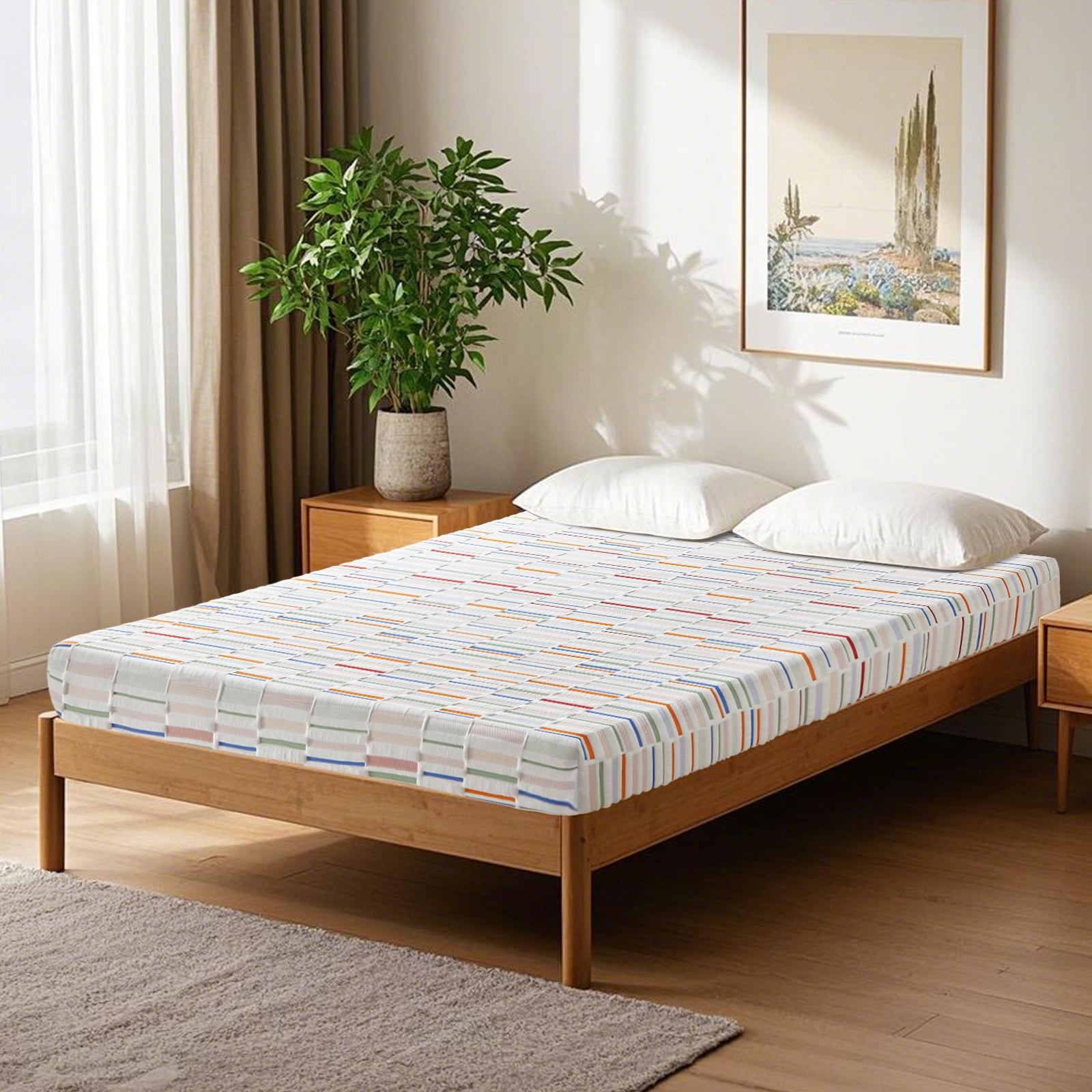 5 inch Twin Mattress Gel Memory Foam Mattress for Cool Sleep & Pressure ...