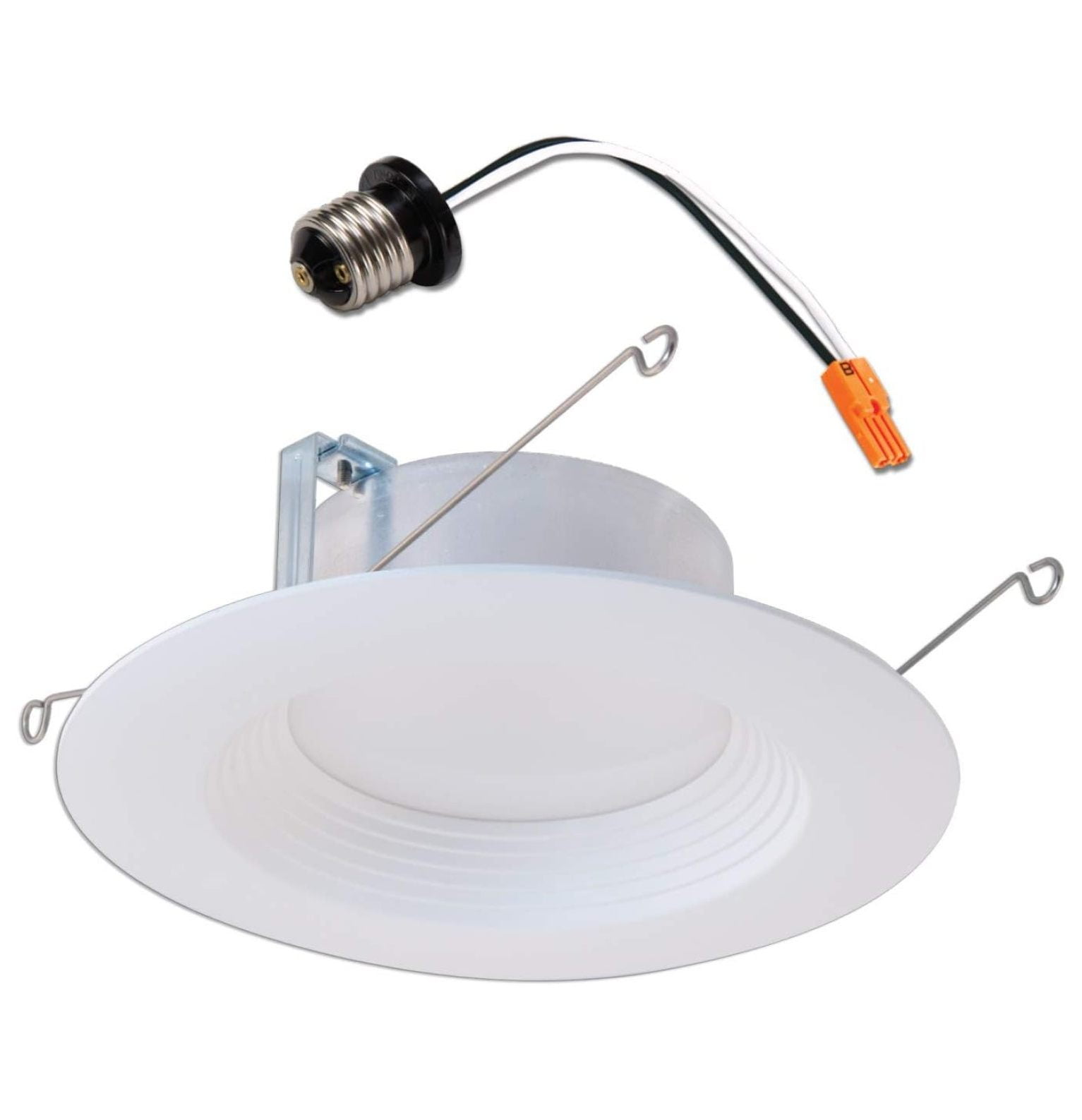 5-inch and 6-inch LED Retrofit Baffle Downlight, 3000K Soft White ...
