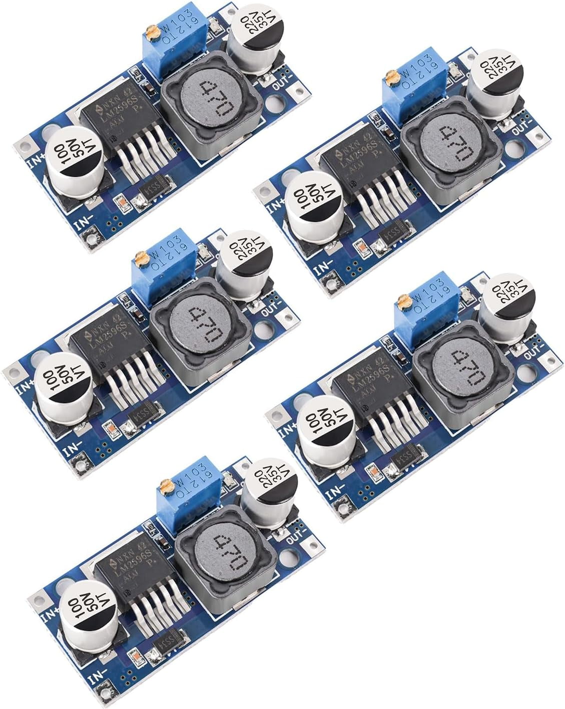 5 k LM2596 DC to DC Buck Converter 3.0-40V to 1.5-35V Adjustable Volta ...