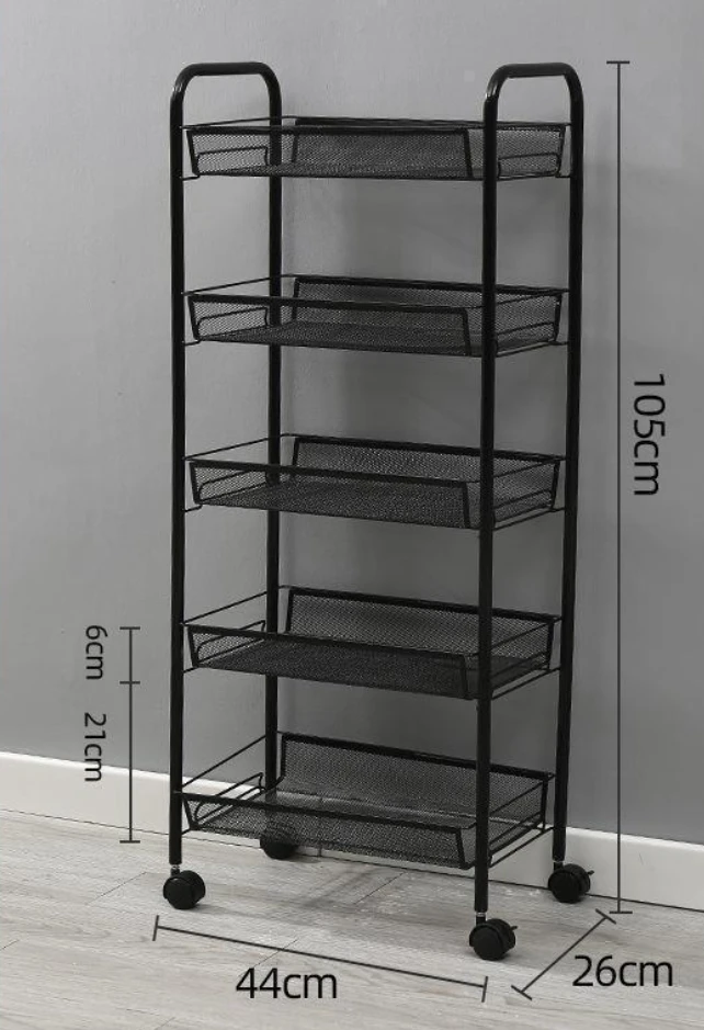 5-layer Floor-standing Kitchen Bathroom Toilet Mobile Baby Supplies ...