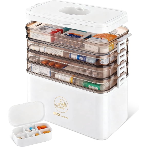 5-layer medicine organizer - 12712.2-inch portable medicine cabinet ...
