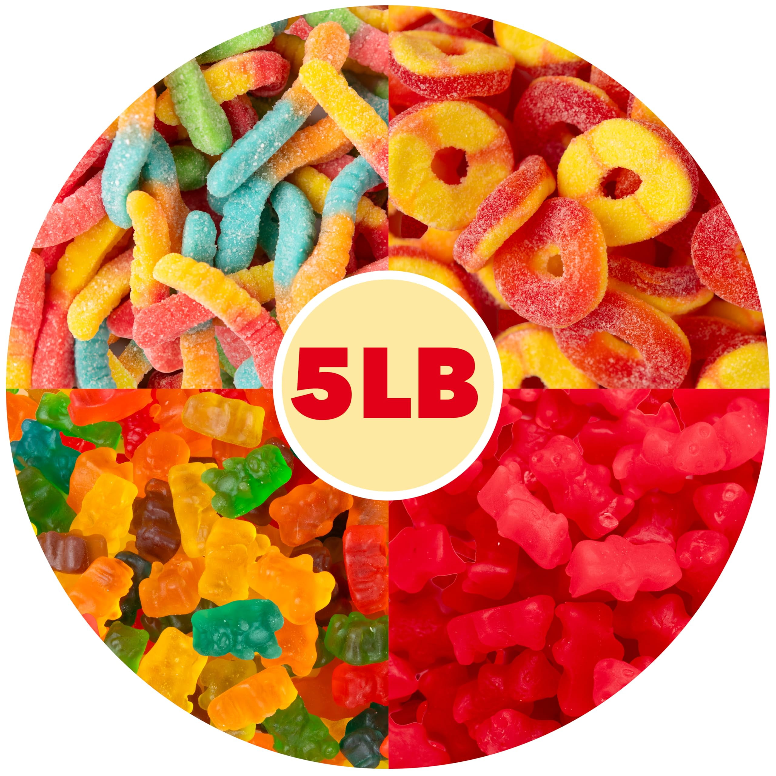 5 lb Bulk Gummy AIF9 Candy Box - Includes Gummi Bears, Cinnamon Bears ...
