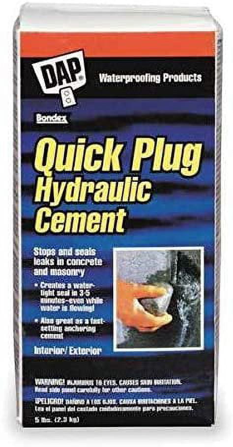 DAP Quick Plug Hydraulic Cement - Fast Setting, Gray - 5 lb ...