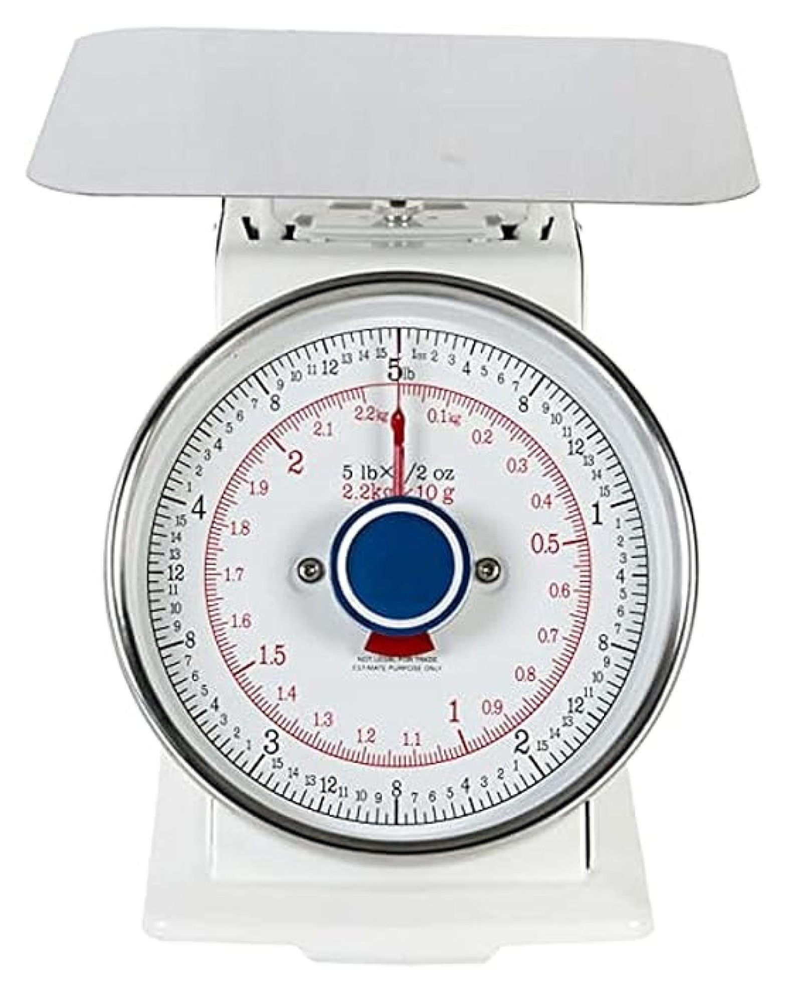 - 5 lb. Mechanical Kitchen Flat Platform Weighing Food Scale- Heavy ...