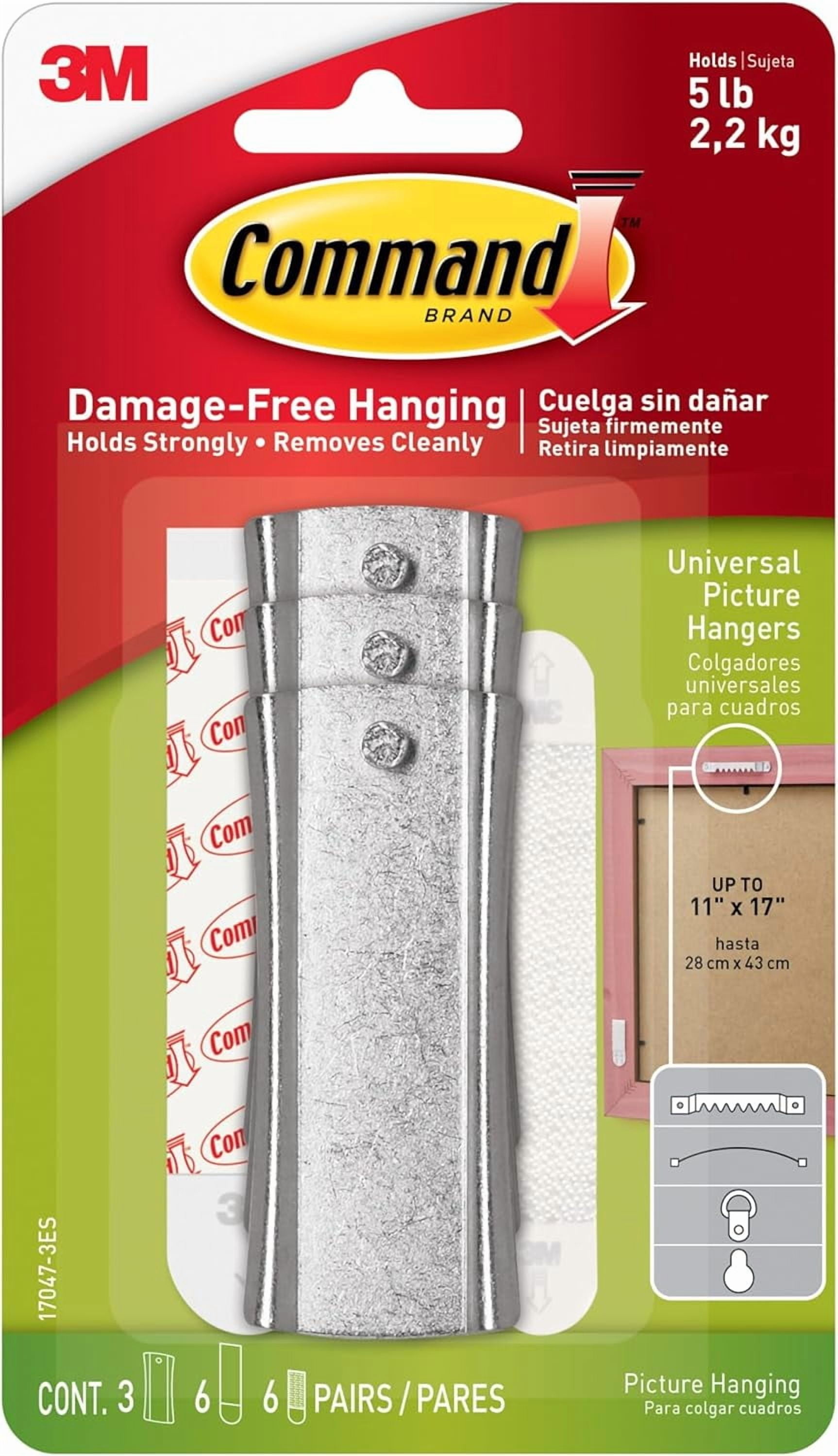 5 lb Universal Picture Hanr, 3 Frame Hanrs, 6 Strips and Stabilizer for ...