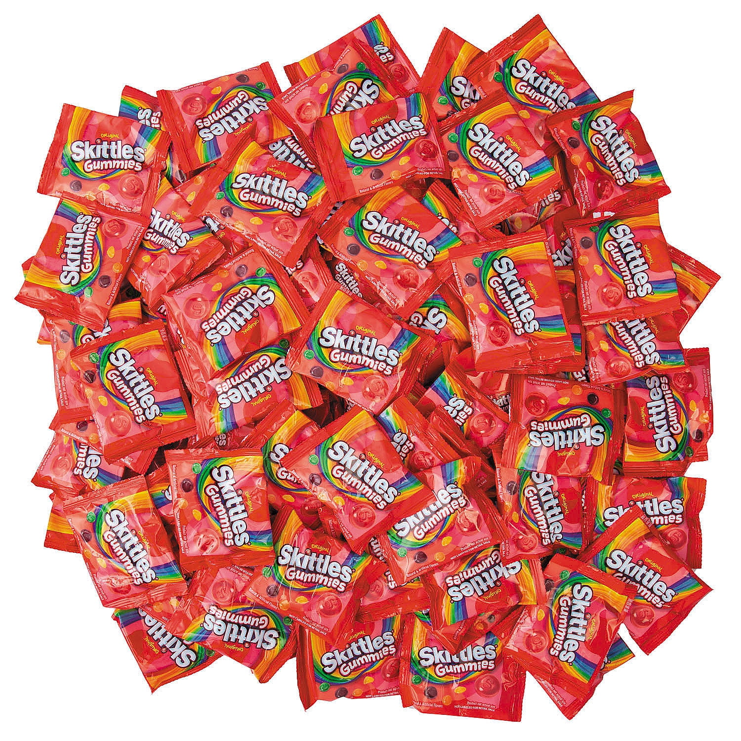 5 lbs. Bulk 100 piece Skittles Gummies Fun Size Candy Packs - Walmart.com