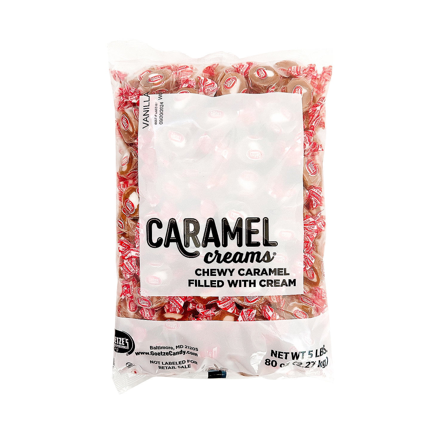 5 lbs. Bulk 201 piece Goetze’s Vanilla Caramel Creams - Walmart.com
