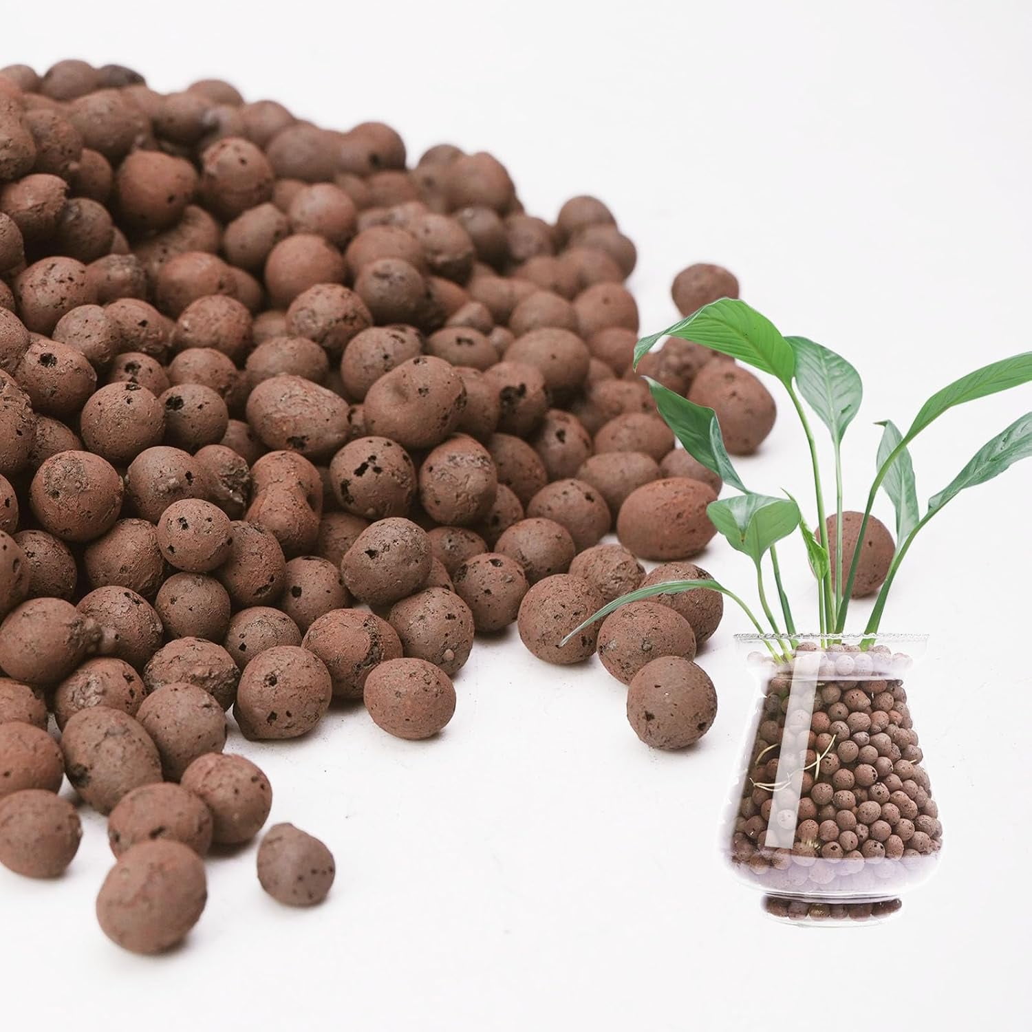 5 lbs Clay Pebbles for Plants, 4-16mm Balls for Indoor Plants Hydroponic, Aquaponics, Natural ...