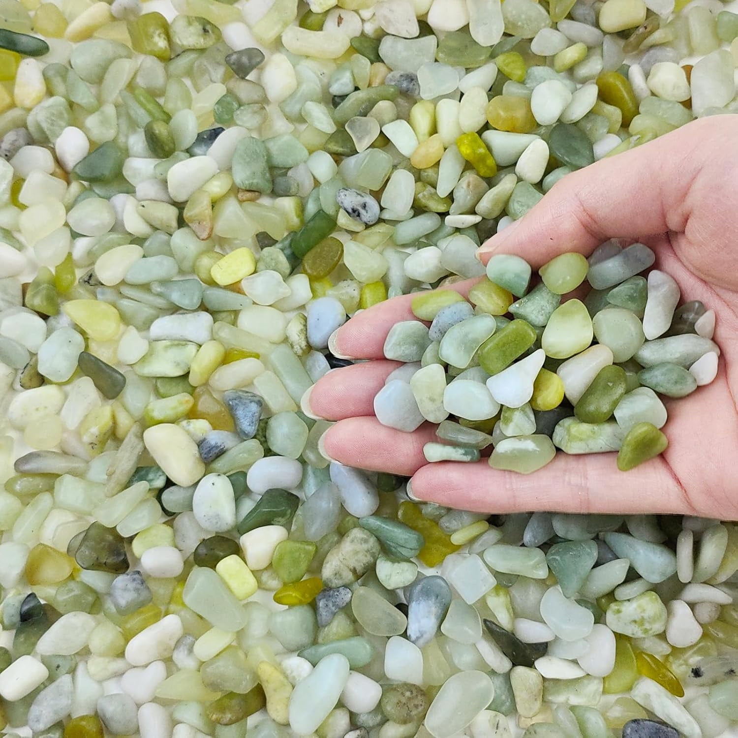 5 lbs Jade Gravel Small Pebbles for Indoor Plants, Decorative Rocks for ...