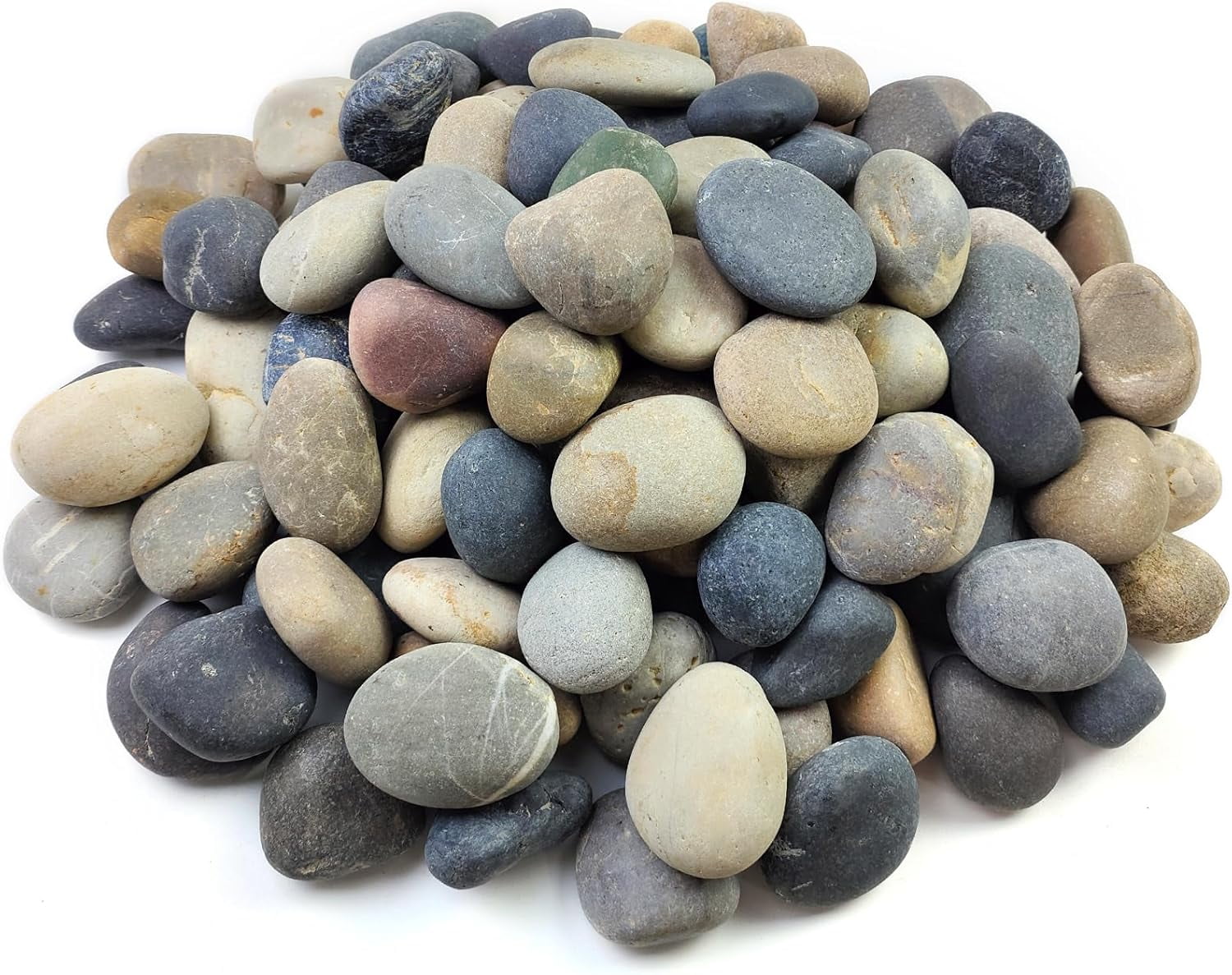 5 lbs Natural Aquarium Rocks Mexican Beach Pebbles, 2-3 Inch Decorative ...