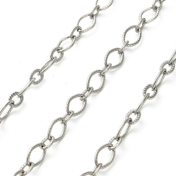 5 m 304 Stainless Steel Textured Oval Link Chains Unwelded Stainless ...