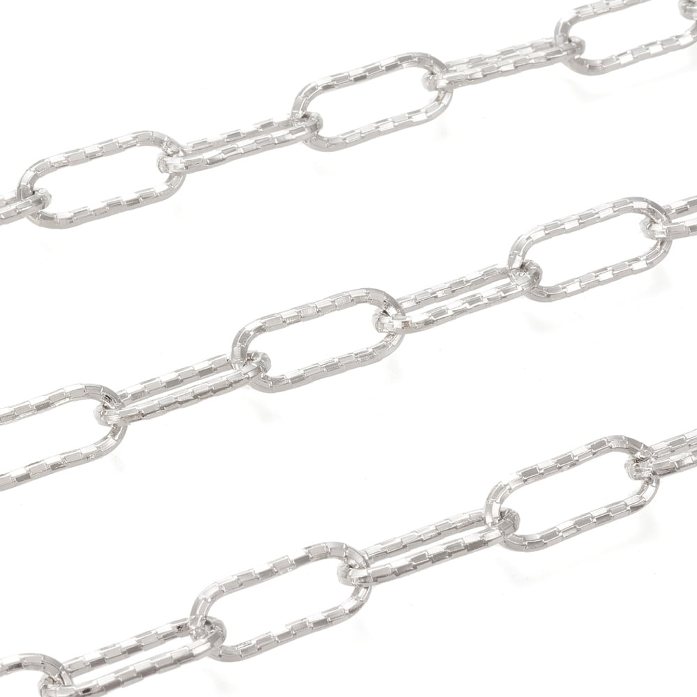 5 m Brass Cable Chains Paperclip Chains Drawn Elongated Cable Chains ...