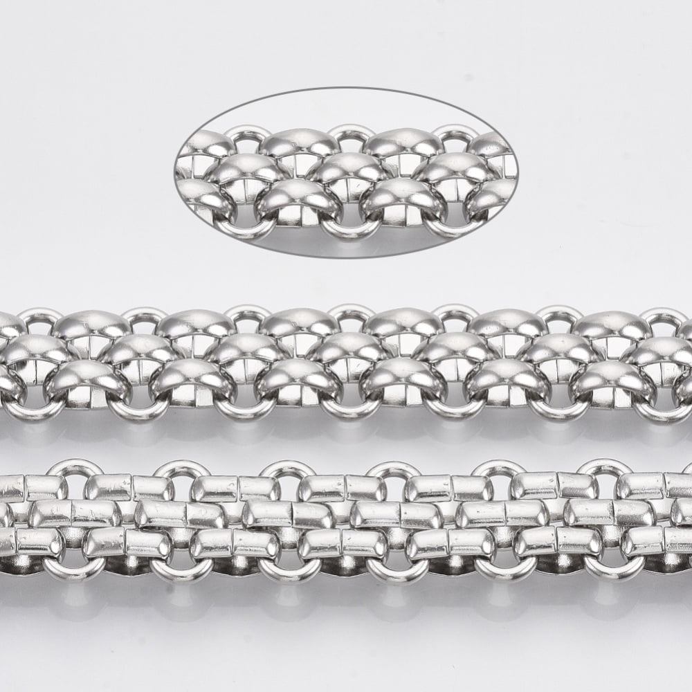 5 m Tarnish Resistant 304 Stainless Steel Mesh Chains with Spool ...
