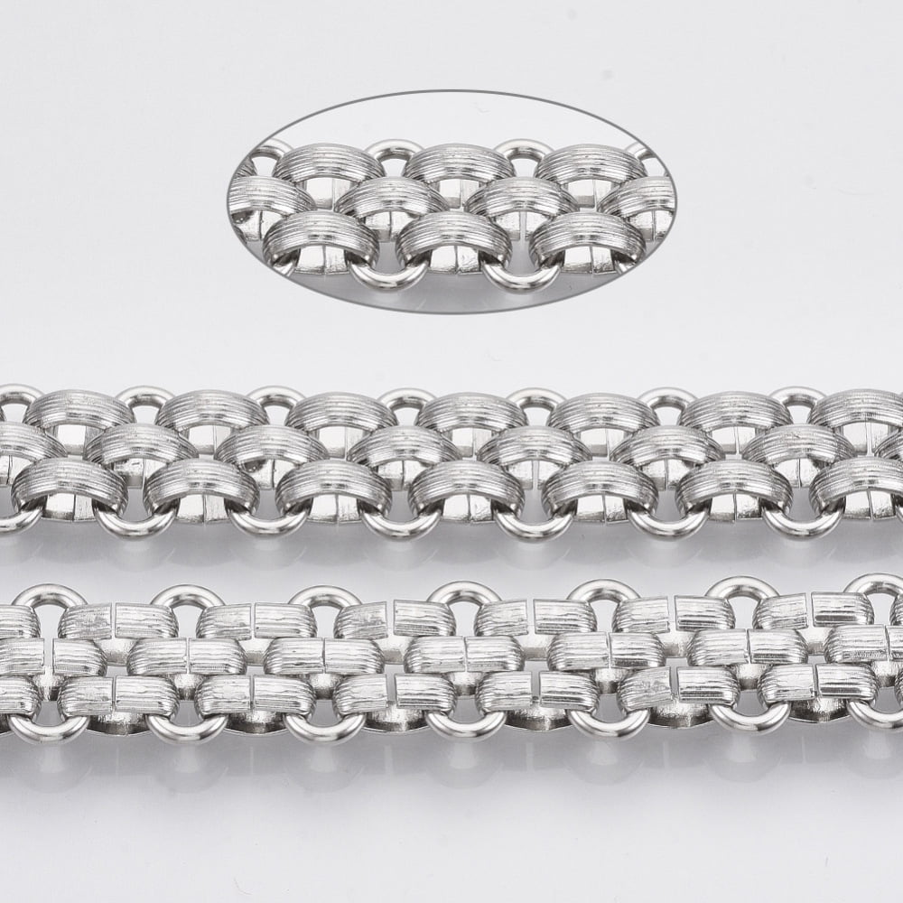 5 m Tarnish Resistant 304 Stainless Steel Mesh Chains with Spool ...