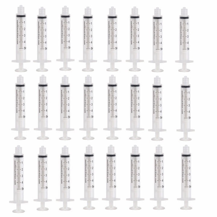 5 ml Luer Tip - 24 Pack - Silicone Syringes for Handfeeding Animals ...